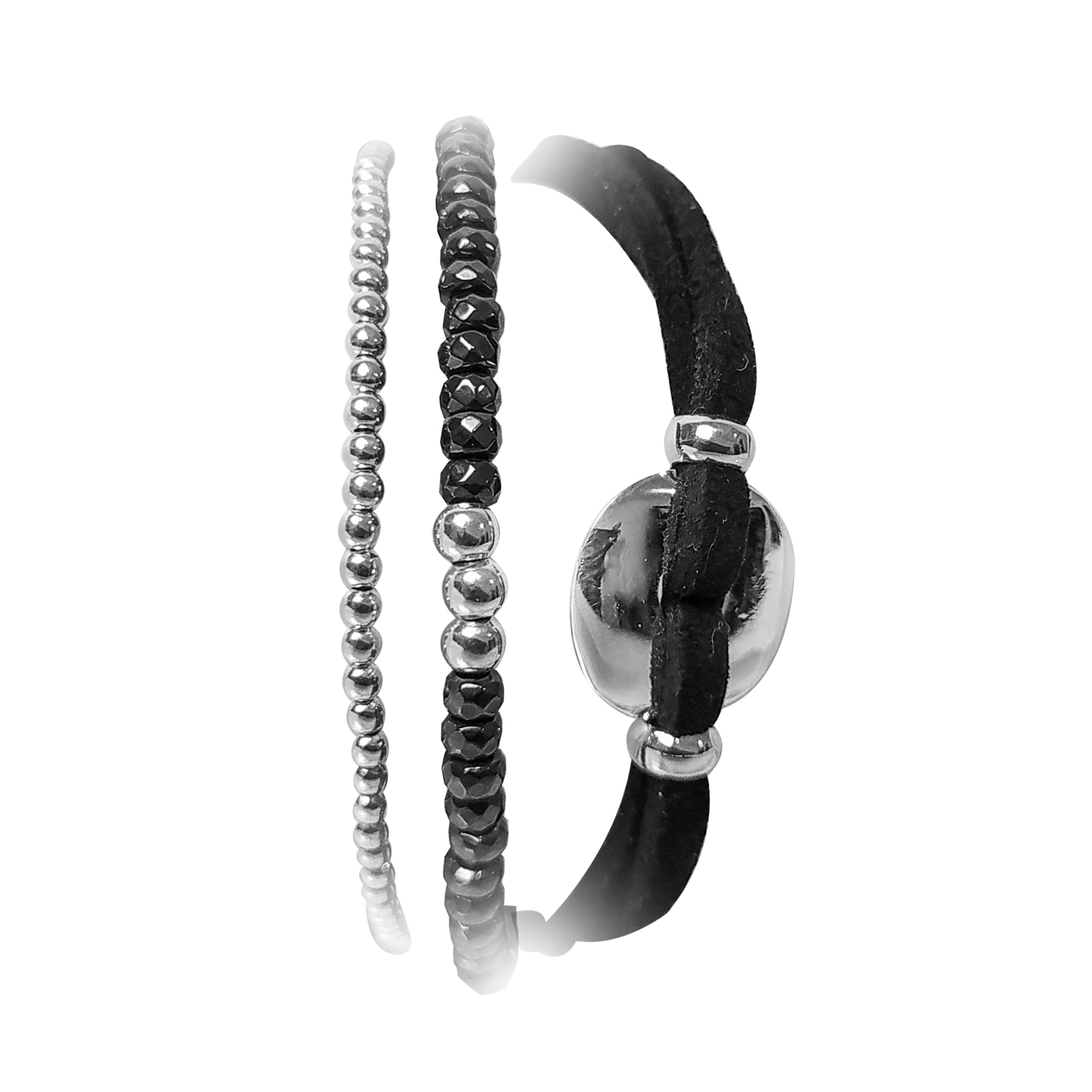 Alma Black Silver Bracelet – Alma Coquette Jewels
